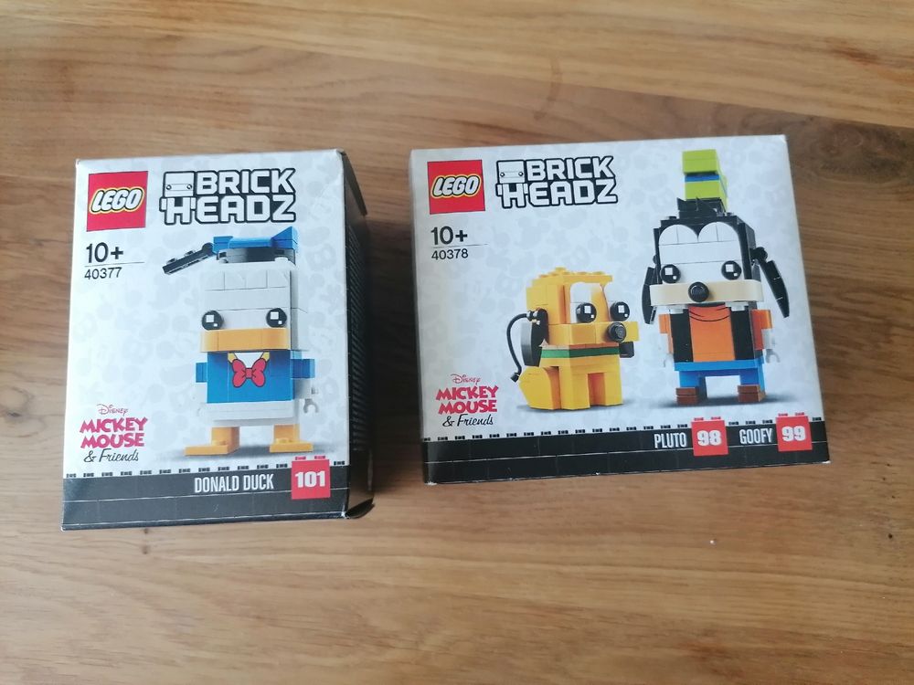 Lego Brick Headz - Donald, Pluto, Goofy, 40377, 40378 (Neu und ...