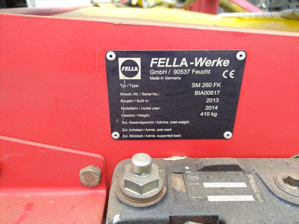 Scheiben-Mähwerk Fella SM 260 2.5m Schnittbreite (Gebraucht) in ...