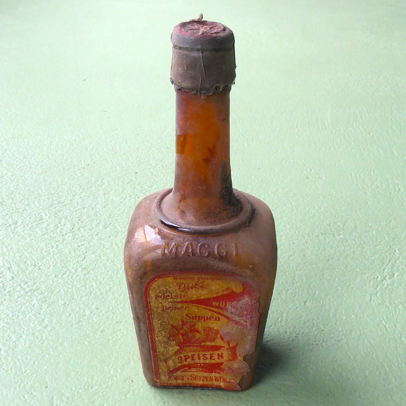 sehr seltene uralte MAGGI Flasche 1890 – kein Emailschild (Gebraucht ...