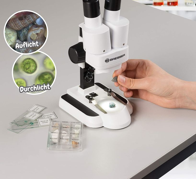 Junior Stereo 3D Mikroskop 20x-50x für Kinder und Erwachsene (Neu und originalverpackt) in ...