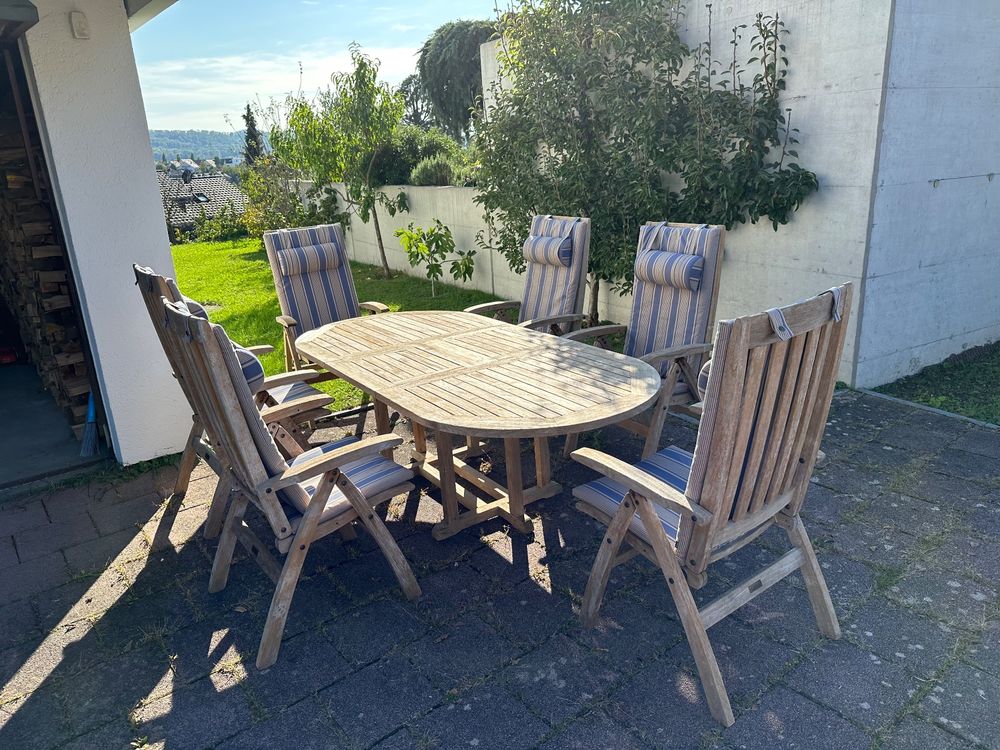 Garpa Tisch mit 6 Stühlen und Polster (Gebraucht) in Möhlin für CHF ...