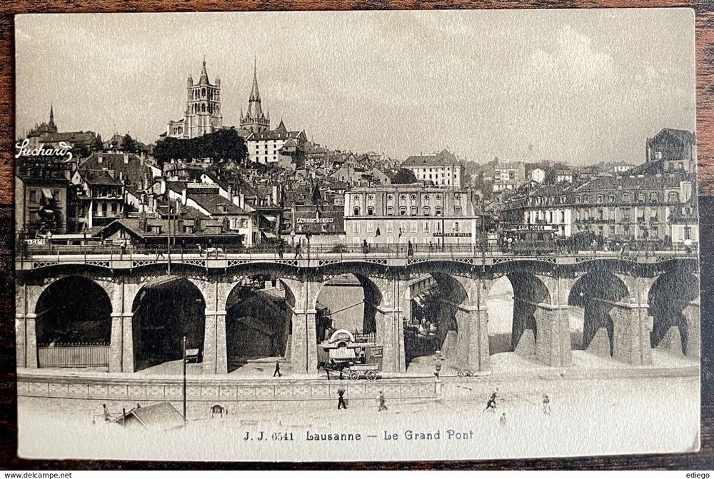 LAUSANNE - LE GRAND-PONT DEPUIS LE FLON. Carte ancienne | Kaufen auf Ricardo