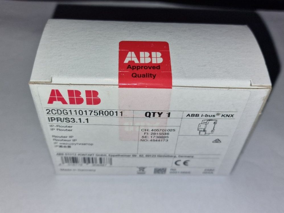 KNX ABB IP Router (IPR/S3.1.1) OVP (Neu und originalverpackt) in Uster ...