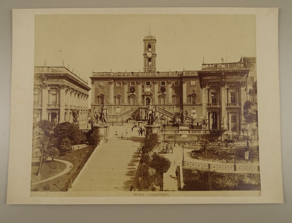 ROM, ROMA, ITALIEN, 2 ALBUMIN FOTOGRAFIEN, 19. JAHRHUNDERT (Gebraucht ...