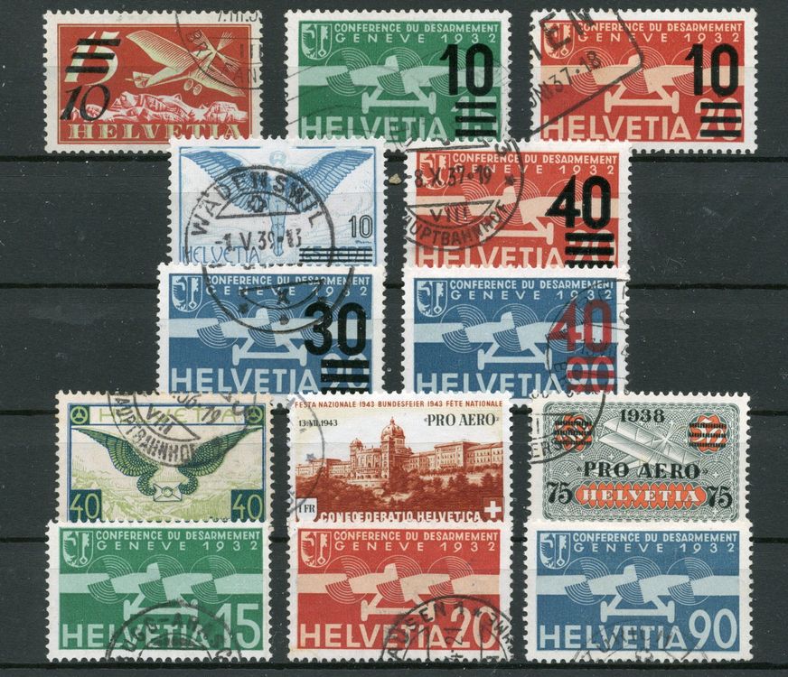 TOP FLUGPOSTLOT GESTEMPELT - WERT FR. 405.00 (Gebraucht) in Sarmenstorf ...