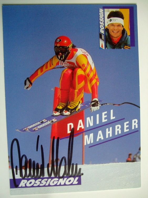 DANIEL MAHRER (CH) SKISTAR AUTOGRAMMKARTE (Gebraucht) in Schachen b ...