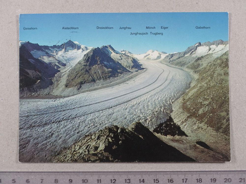 Eggishorn, Grosser Aletschgletscher, Gletscher, 1981 (Gebraucht) in ...