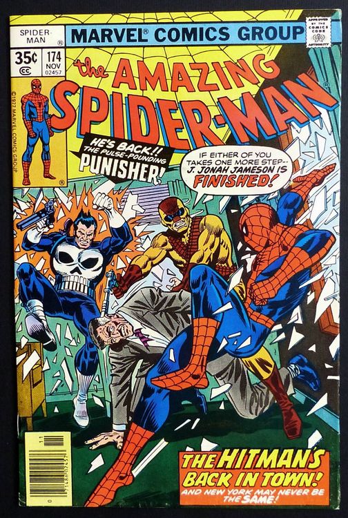 AMAZING SPIDER-MAN #174 WITH PUNISHER VS. HITMAN MARVEL 1977 (Gebraucht ...