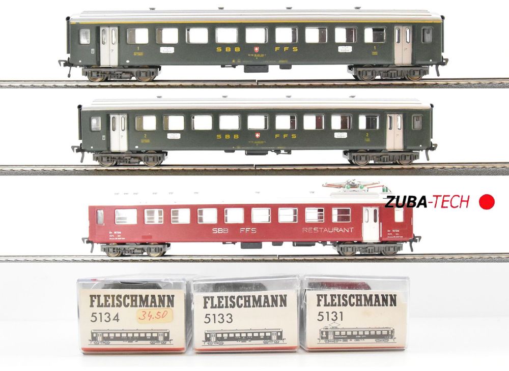 Fleischmann 3x Personenwagen EW I SBB H0 GS mit OVP (Gebraucht) in St. Gallen für CHF 45 – mit ...