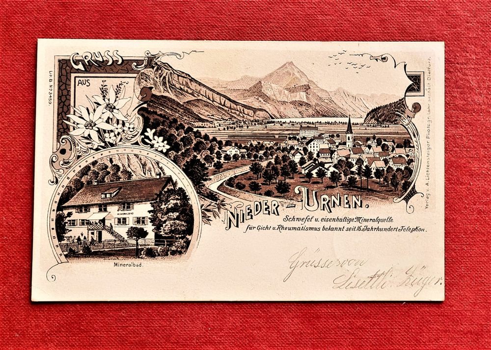 Niederurnen - Mineralbad - Litho - 1902 (Gebraucht) in Rothrist für CHF ...