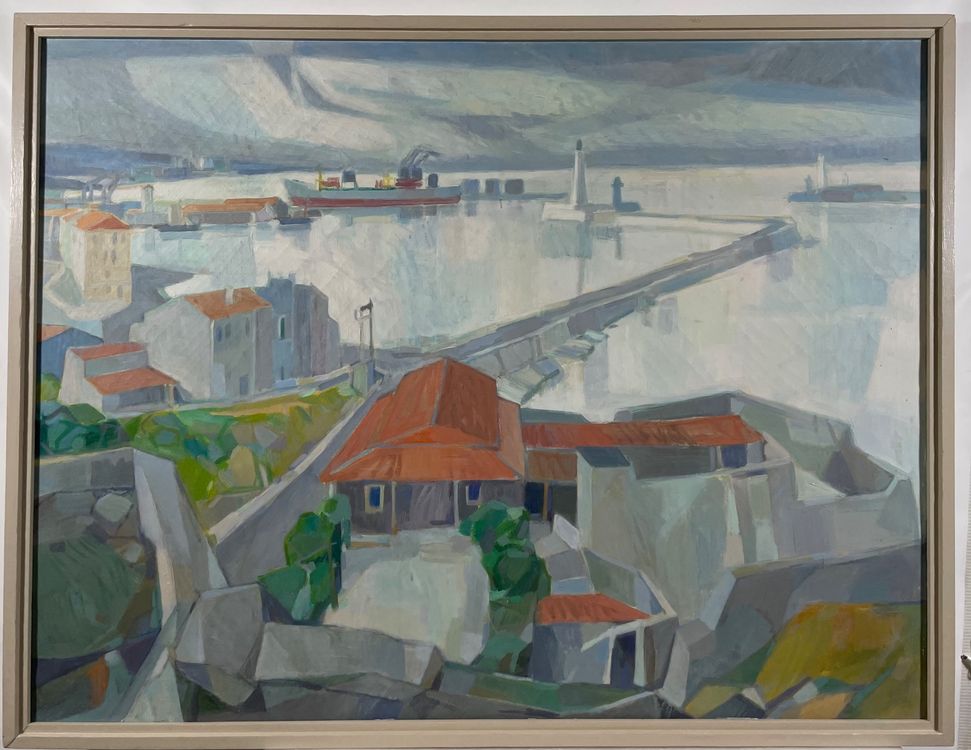 Grosses Gemälde mit faszinierendem Hafen Anblick | Kaufen auf Ricardo