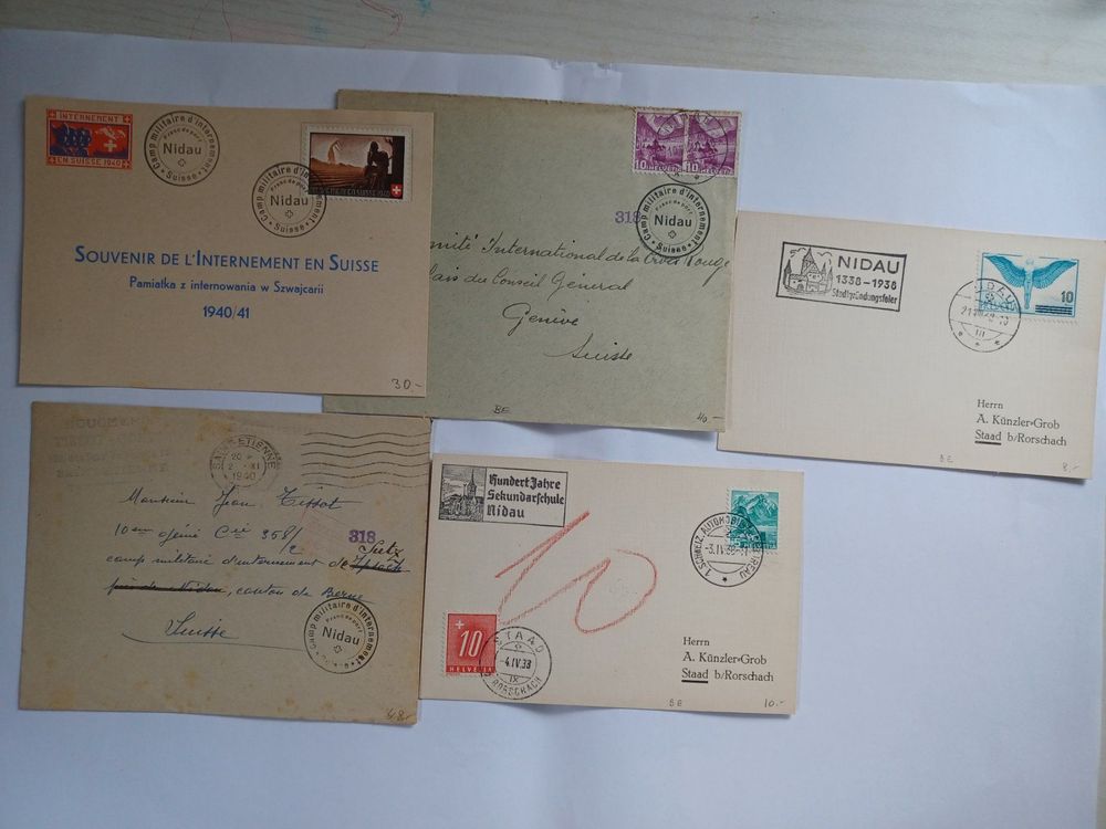 Alte Briefe, Nidaustempel, Internierung,Top Sammlerstücke! (Gebraucht ...
