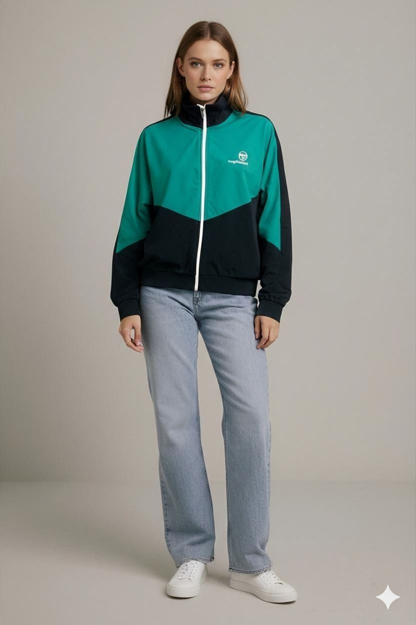 Sergio Tacchini Green & Black Track Jacket - Retro Sports (Gebraucht ...