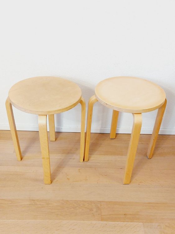 Design Hocker Holz stapelbar Ikea Frosta (Stil Artek Aalto (Gebraucht) in Zürich für CHF 79 ...
