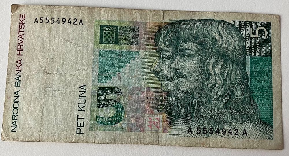 Kroatien 5 Kuna 1993 Serie A … A (Gebraucht) in Algetshausen für CHF 1.6 – mit Lieferung auf ...