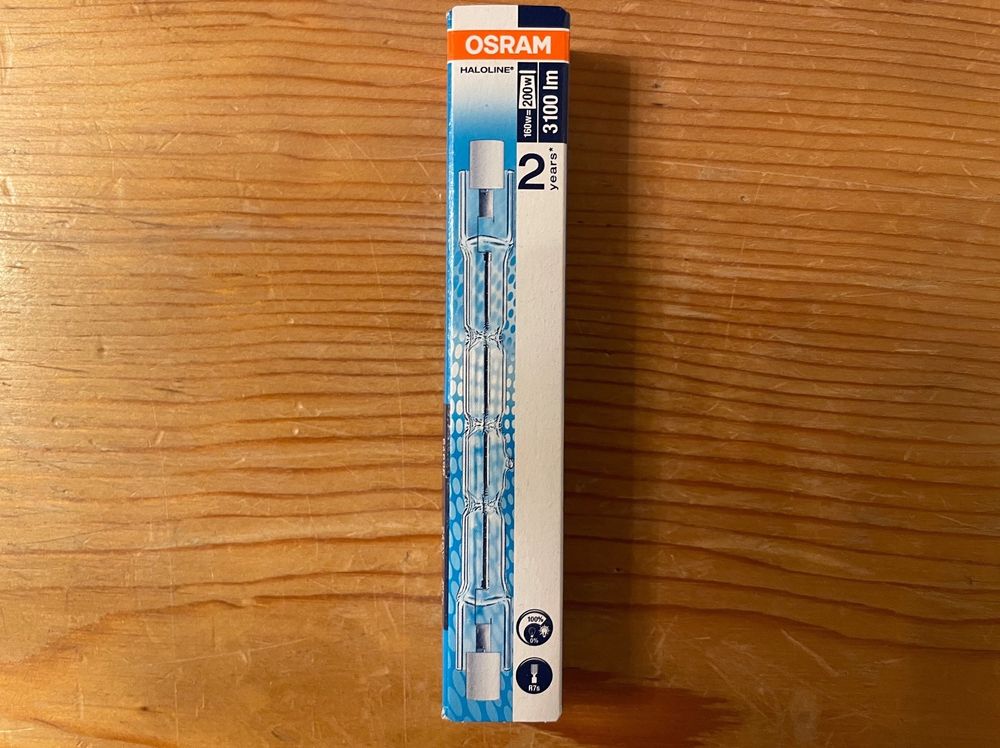 Halogenlampen 230V 160W R7s Osram (Neu und originalverpackt) in ...