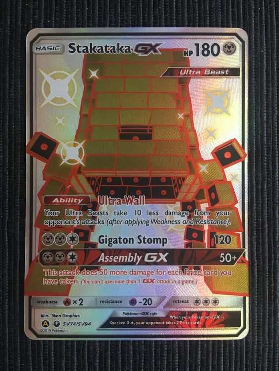 Pokemon Stakataka GX Shiny Hidden Fates Mint (Neu (gemäss Beschreibung ...