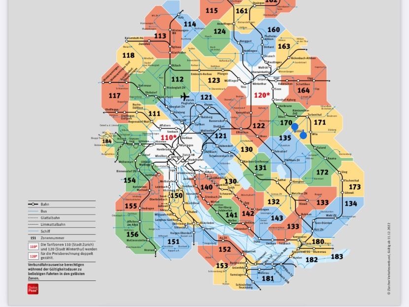 NEU ZVV Mehrfahrtenkarte - Zonen 110, 154, 155 (Neu und originalverpackt) in Zürich für CHF 25 ...