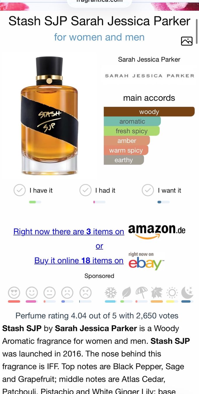 Stash SJP Sarah Jessica Parker EDP 5ml. Abfüllung (Gebraucht) in Zürich ...