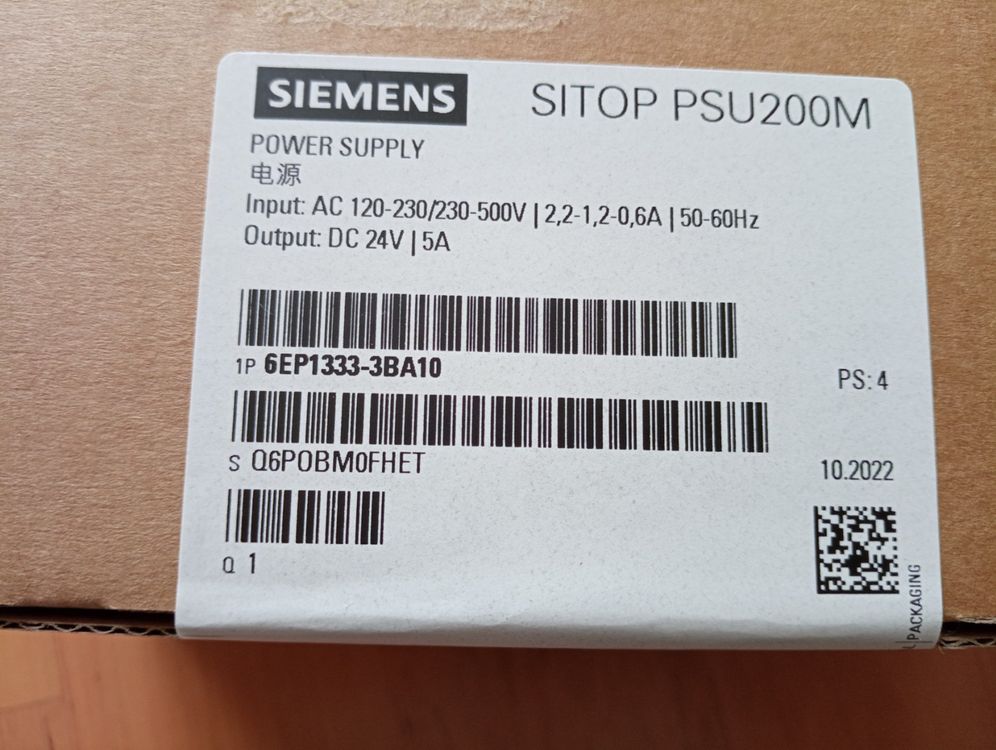 Siemens SITOP PSU200M 5A Stromversorgung / 6EP1333-3BA10 (Neu und ...
