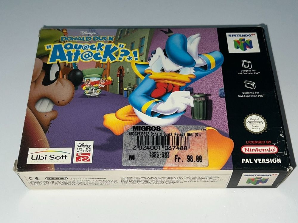Nintendo 64 (N64) Spiel - Donald Duck Quack Attack (OVP) (Gebraucht) in ...