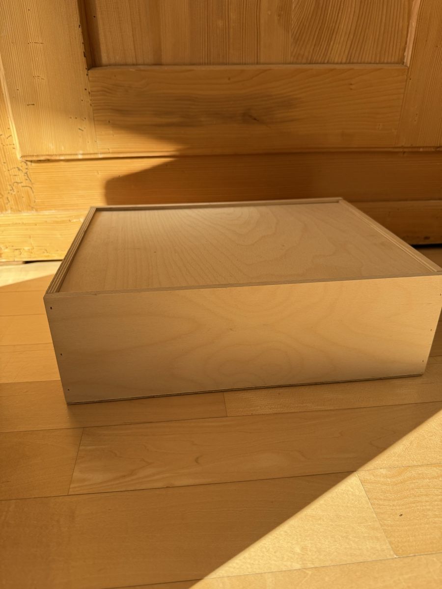 Holz Box Kiste mit Schiebedeckel 26 x 35 cm Höhe 11 cm (Gebraucht) in ...