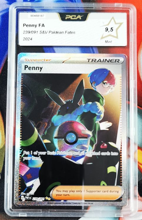 Pokemon PCA 9.5 Penny FA 239/091 Palden Fates (Neu (gemäss Beschreibung ...