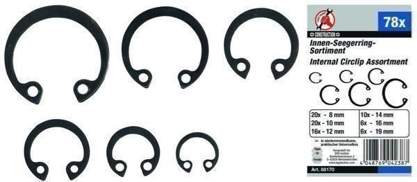 model Innen-Seegerring (Sprengring)-Sortiment, 78-tlg (Neu und ...
