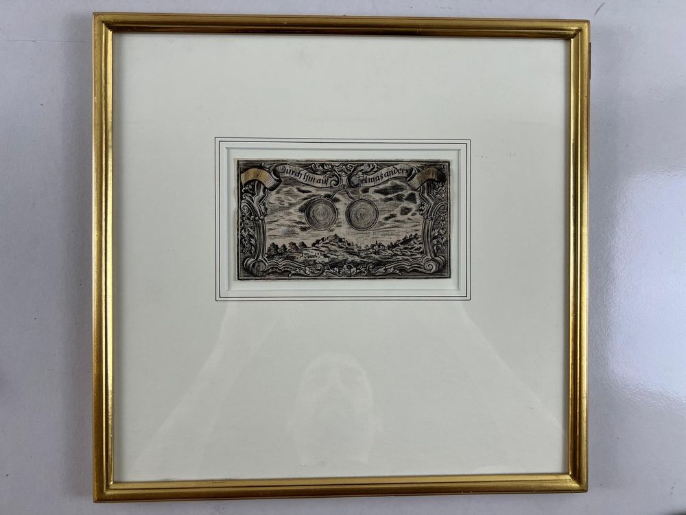 Antike Zürich Holzstich Echtgoldrahmen mit Beschreibung (Gebraucht) in Neuhausen am Rheinfall ...