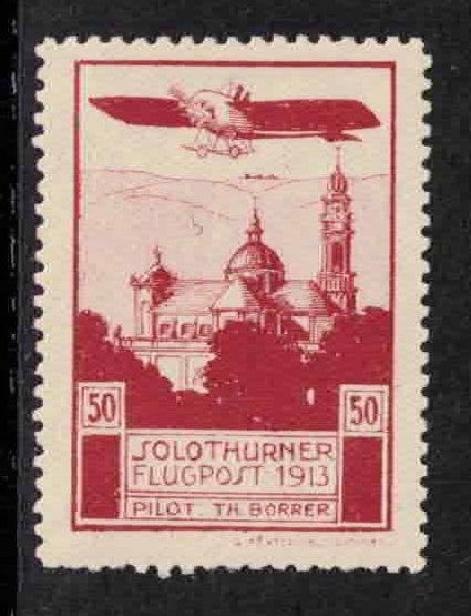 1913 Flugpost Vorläufer XI "Solothurn", * mit Falzspur (Neu (gemäss Beschreibung)) in Nuglar für ...