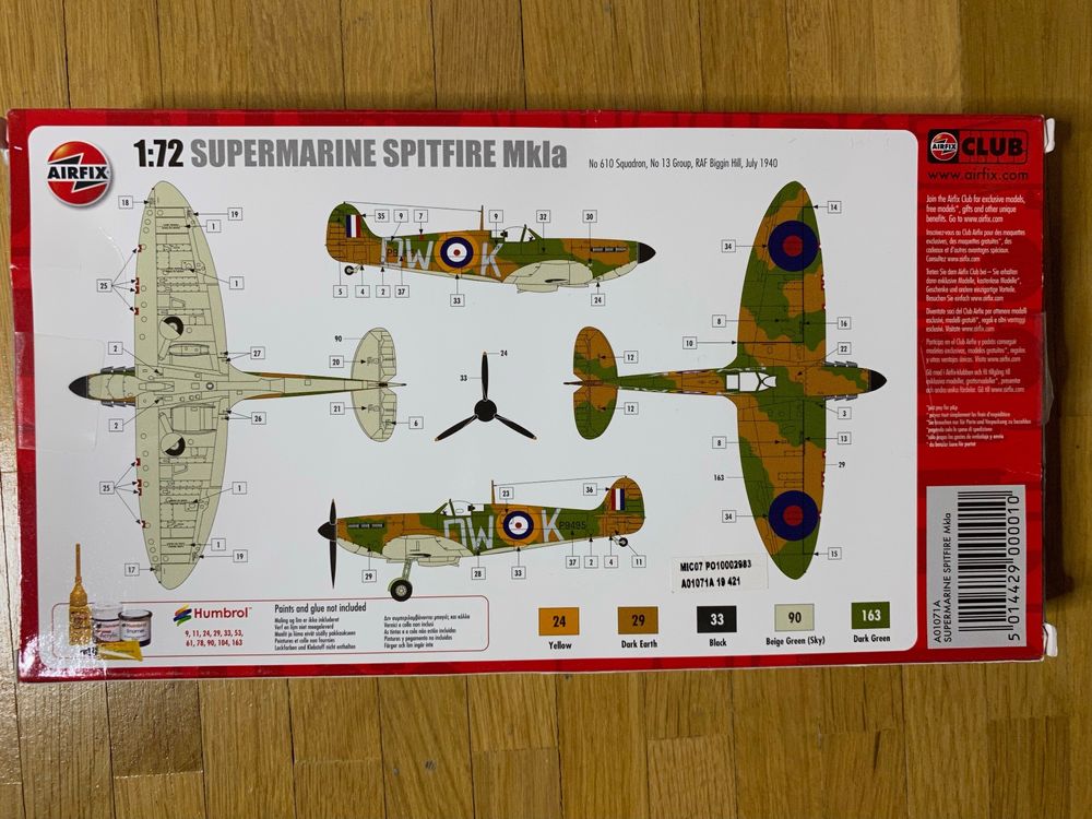 Airfix Spitfire Mk.1a 1/72 | Kaufen auf Ricardo