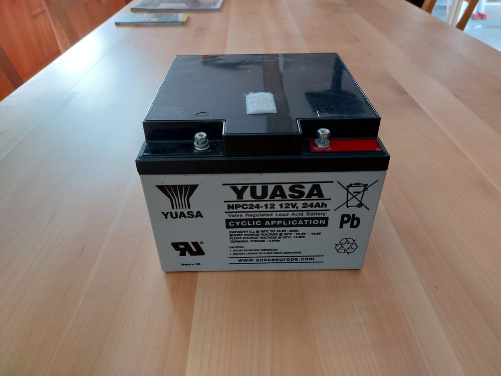 Yuasa NPC24-12 Blei Akku Zyklonenfest 12 Volt, 24Ah | Kaufen auf Ricardo