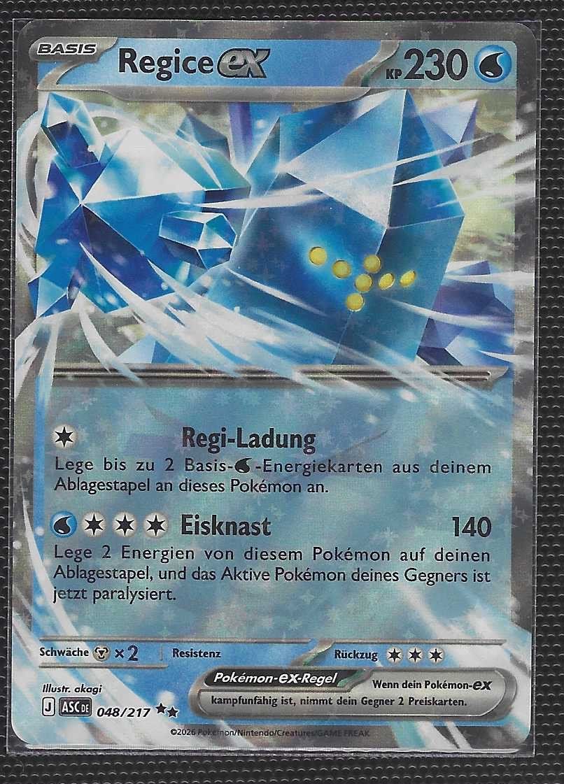 Pokémon Karte DE Erhabene Helden Regice EX 48/217 (Neu (gemäss ...