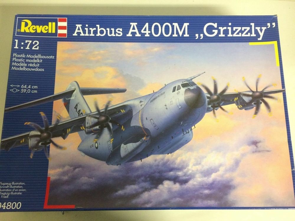 plastic model kit scale 1/ 72 REVELL 04800 AIRBUS A400M GRIZ (Neu und ...