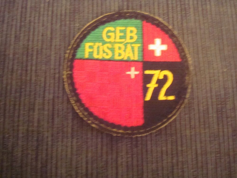 Badge - Aufnäher - Militär - Geb Füs Bat 72 (Neu (gemäss Beschreibung ...