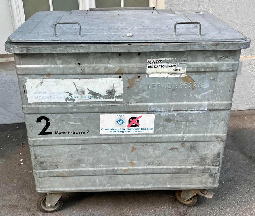 Abfallcontainer aus Metall 800l (Gebraucht) in Luzern für CHF 1 – nur ...