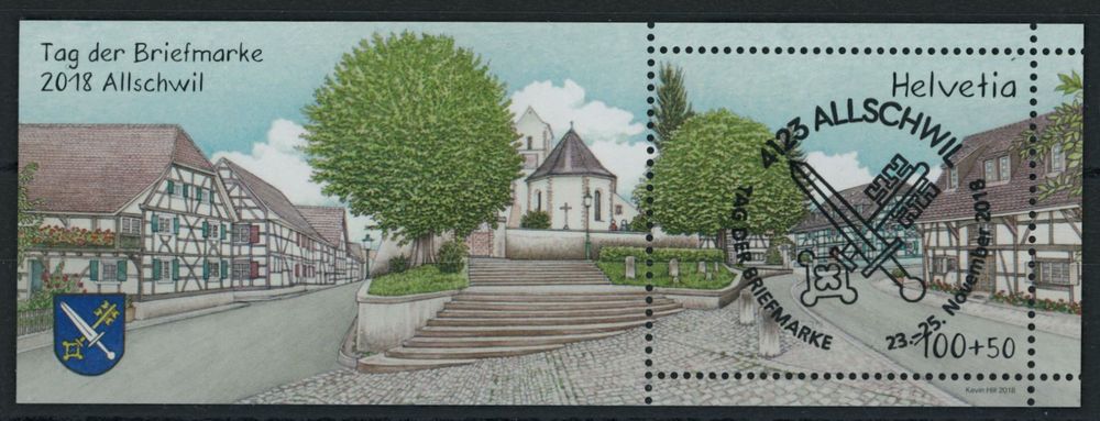 2018 - Tag der Briefmarke - Allschwil - Block - Sonder·Voll (Gebraucht) in Schindellegi für CHF ...