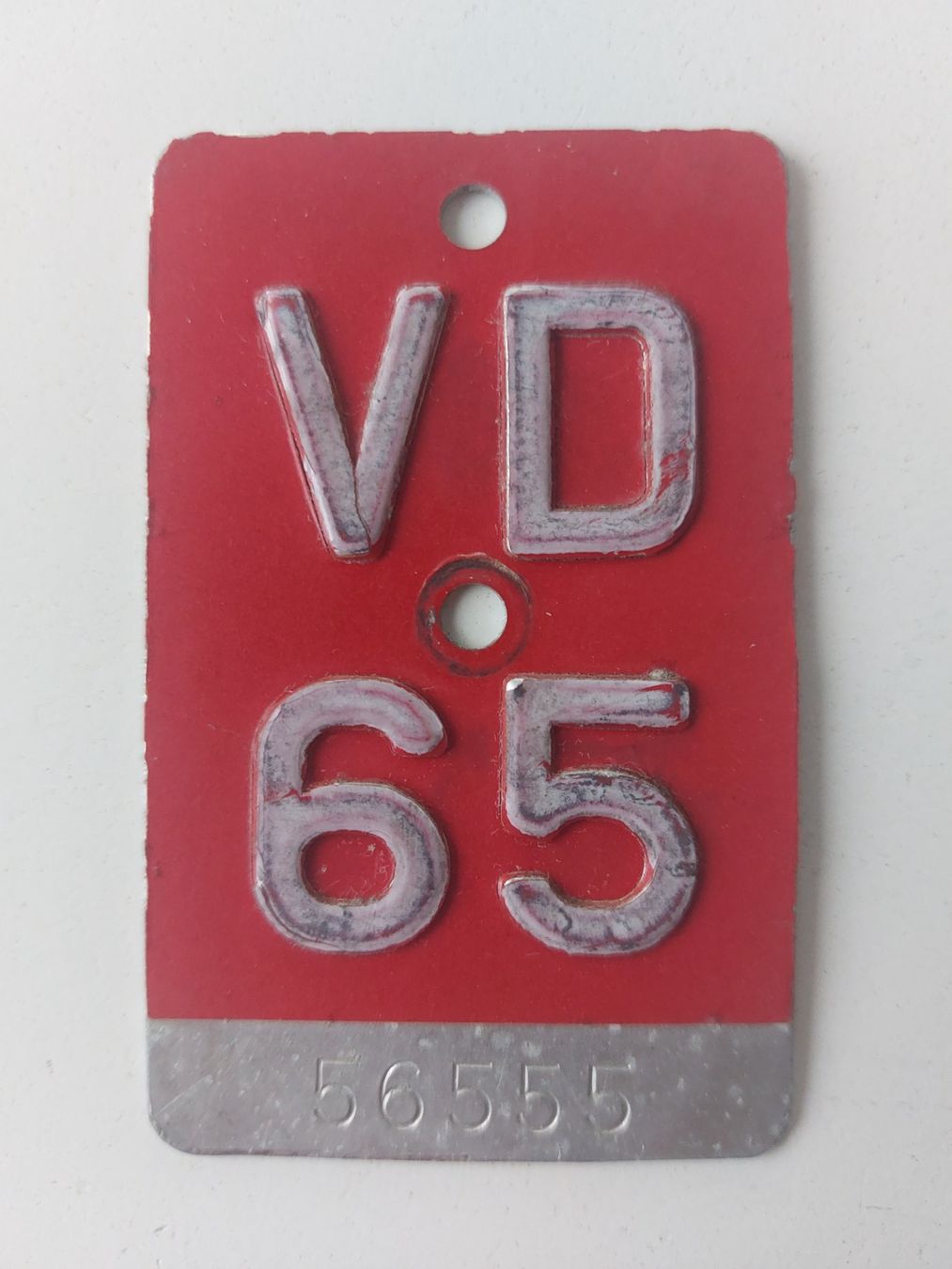 Velonummer VD 65 plaque Velo (D'occasion) à Schenkon pour CHF 20 – avec ...