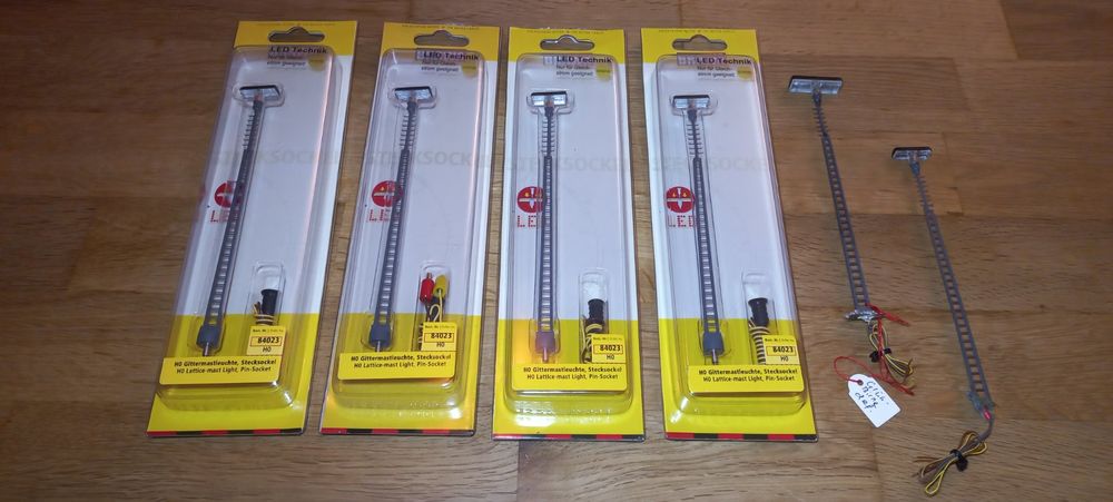 6x Brawa 84023 Gittermastleuchten Messing H0 1:87 (Neu (gemäss ...