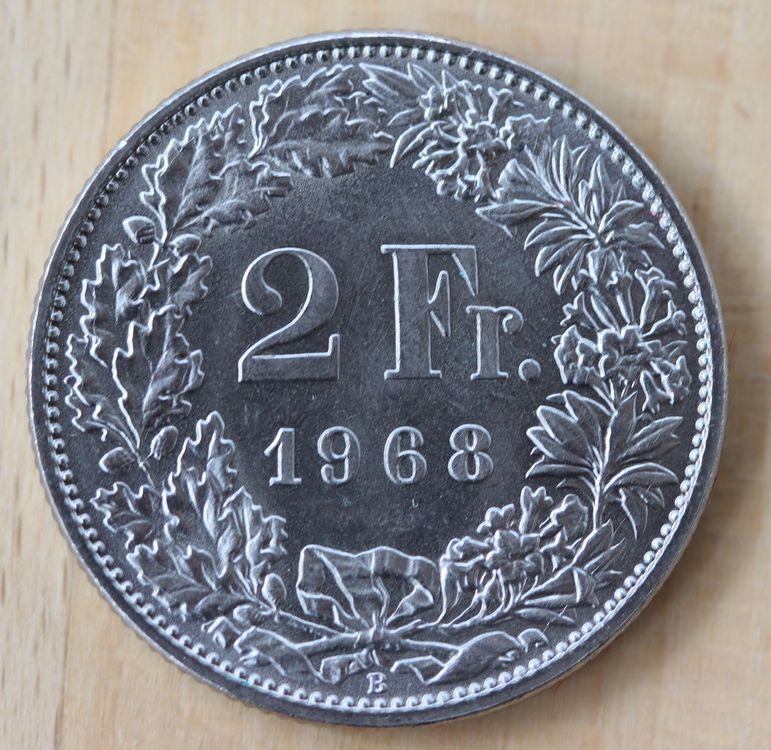 2 Franken 1968 (Gebraucht) in Rheinfelden für CHF 2 – mit Lieferung auf Ricardo kaufen