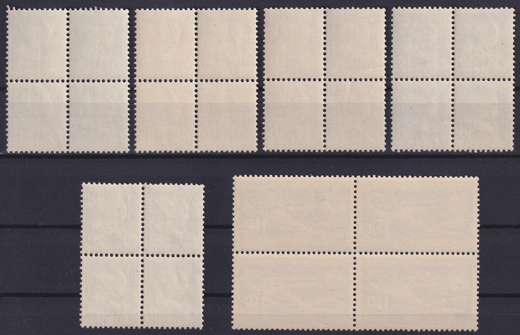 1932, Serie Viererblöcke 185-190 postfrisch **, Kat: 600.- (Gebraucht ...