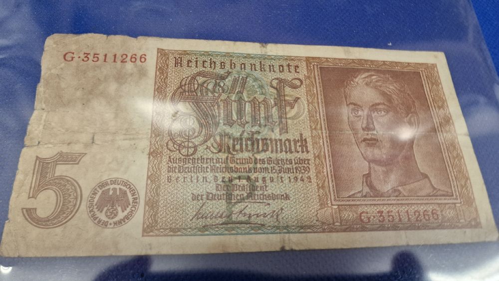 Historische 5 Reichsmark Banknote von 1942 - Sammler! (Gebraucht) in ...