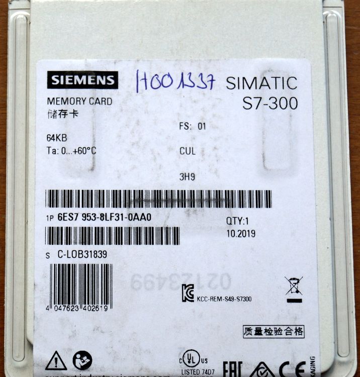 Simatic S7-300 Memory Card 64KB (Neu und originalverpackt) in Seon für ...