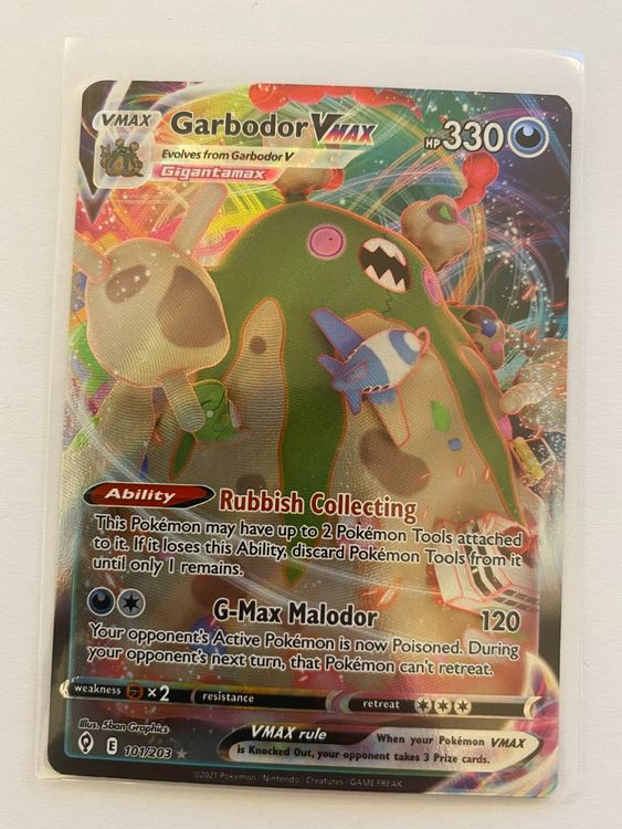 Pokemon Garbodor VMax 101/203 Evolving Skies EN (Neu (gemäss ...