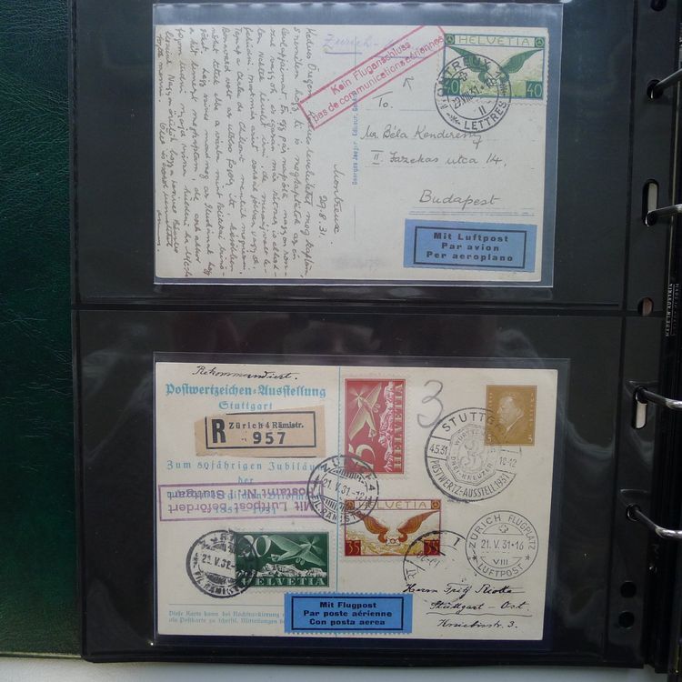 1924-1940, erstklassige FLUG-BRIEFE-SAMMLUNG 42 Stk+ZEPPELIN (Gebraucht ...
