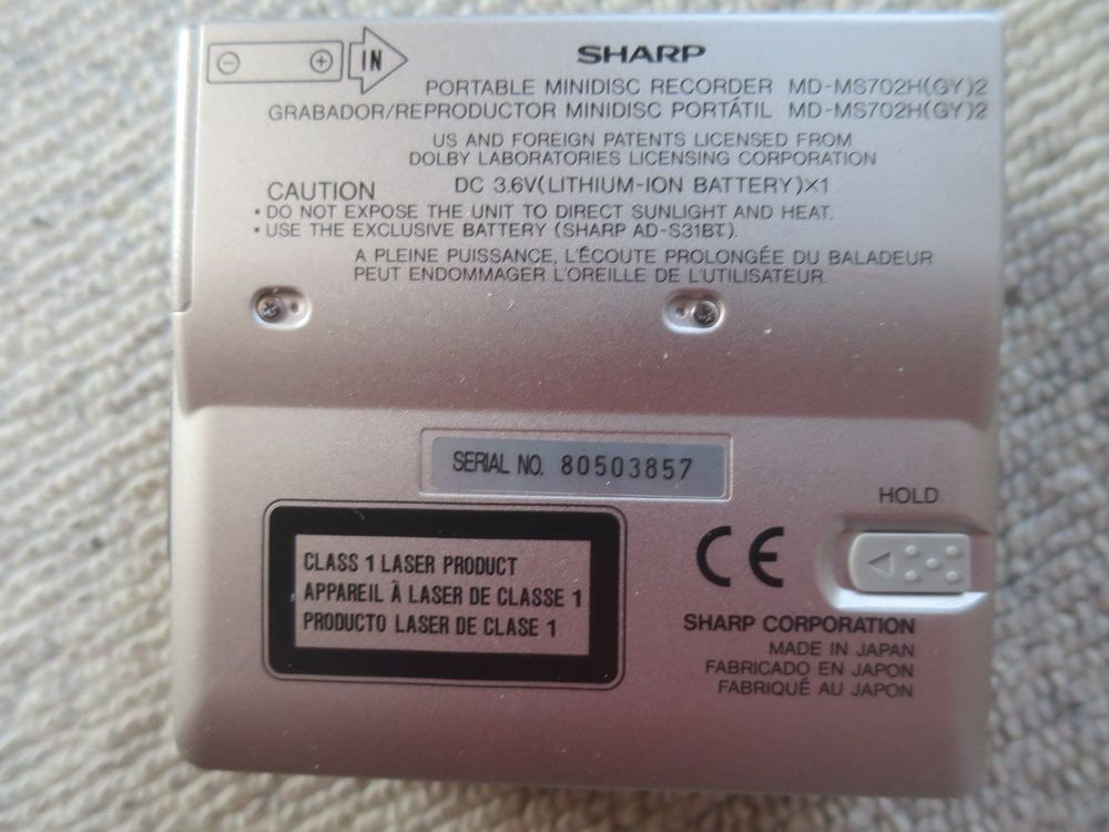 SHARP MD-MS702 H2 MD Portable Recorder (Defekt) in Winterthur für CHF ...