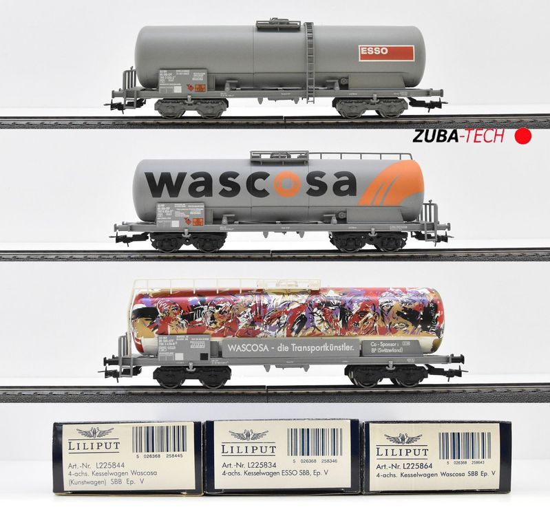 Liliput 3x Wascosa Kesselwagen der SBB H0 GS mit OVP (Gebraucht) in St. Gallen für CHF 62 – mit ...