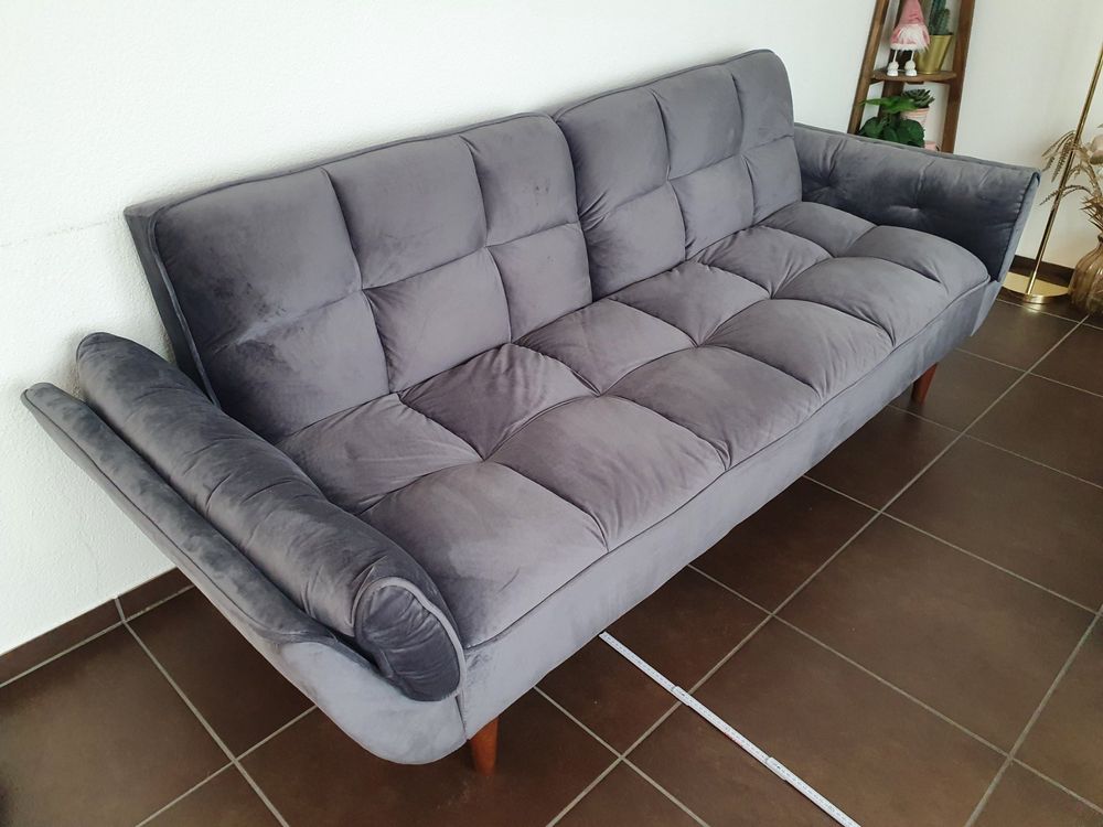 Samt Couch Mit Schlaffunktion