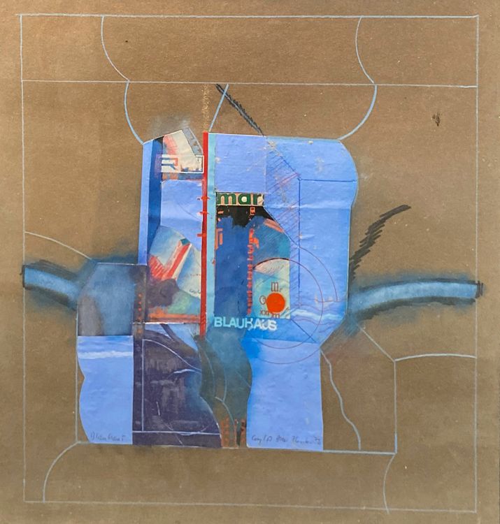 Duss, Carlos. Blauhaus, 1976. Mischtechnik. (Gebraucht) in Zumikon für CHF 110 – mit Lieferung ...