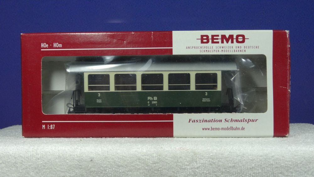 Bemo 3238 113, RhB C 2083, Zweiachser - Personenwagen, NEU (Neu und originalverpackt) in Kloten ...